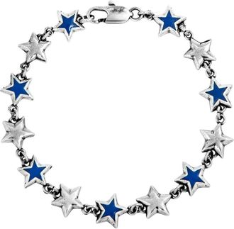 TwoJeys unisex, Accessoires, Gris, Taille: S Blue Enameled Stars Bracelet