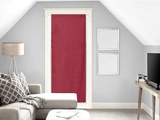 Soleil d'Ocre Panama Voile pour Porte Fenêtre Coton Rouge 70 x 200 cm