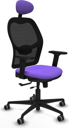 Piqueras y Crespo Stuhl mit R&uuml;ckenlehne aus Netzstoff mit 2D-Armlehnen, h&ouml;henverstellbarer Lendenwirbelst&uuml;tze und festem Kopfteil, ausgestattet mit Syncro/Traslack und 