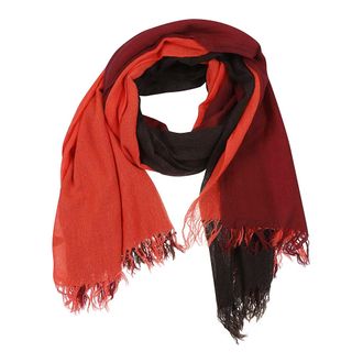 Yohji Yamamoto Femme, Accessoires, Brun, Taille: ONE Size &Eacute;charpe en laine trois &eacute;paisseurs