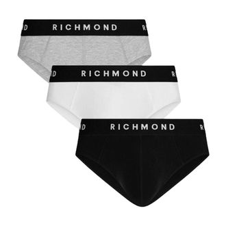 John Richmond Tripack Slip mit niedrigem Bund aus gek&auml;mmter Baumwolle - - Underwear - Herren - Mehrfarbig - XL