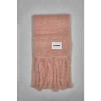 Jil Sander Logo Patch Fringe-Detailed Scarf