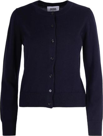 Alpha Studio cardigan à boutonnière - Bleu