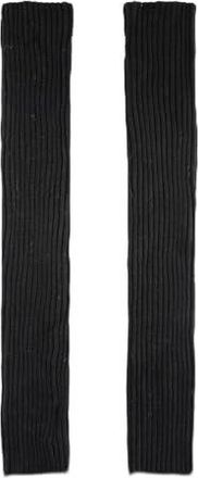 Solada Milano Chauffe les bras en maille c&ocirc;tel&eacute;e, Noir, taille unique