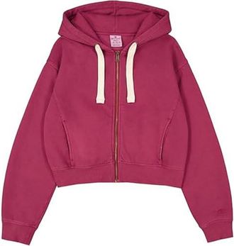 Champion Legacy Vintage Wash W (117631) -Nano-Fleece Hooded Sweatshirt à Capuche, Rouge (RS507), S Femme