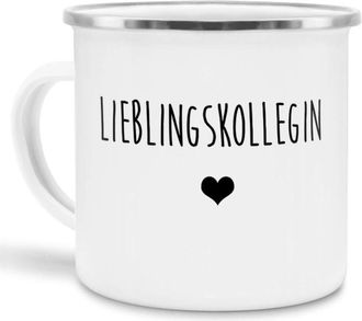 Tassendruck Emaille mit Spruch Lieblingskollegin Lustig/Arbeit/Büro/Witzig/Geschenkidee für Kollegen/Emaille klein