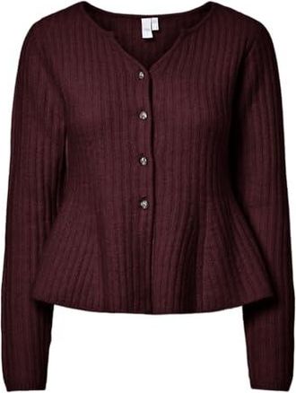 Vero Moda Y.A.S Knit Yasdolly Ls Cardigan en Tricot S Noos, Port Royale, XXL Femme