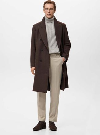 Mango Pantalon regular fit fluide sable - Homme - 38 - MANGO MAN