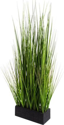 Botanic-Haus künstliches Grasarrangement/künstliches Gras/Kunstgras im schwarzen Schaumstoffsockel, Höhe ca. 100 cm