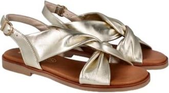 Lince Lince Sandales Nudo Confort | Semelle compens&eacute;e en caoutchouc | Semelle int&eacute;rieure gel | V47251 | Fabriqu&eacute;es en Espagne, Florence Platine, 41 EU