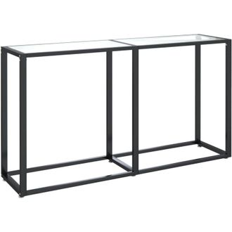 vidaXL Konsolentisch Transparent 140x35x75,5 cm Hartglas Vidaxl