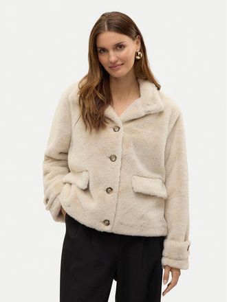 Vero Moda Pelzmantel Sonjaeva 10310303 Beige Regular Fit