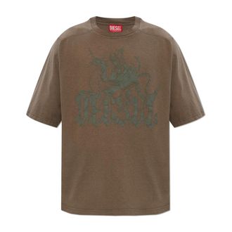 Diesel T-Jussi-A T-Shirt - - Tops - Herren - Braun - S