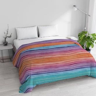 Italian Bed Linen Wintersteppdecke Basic, Rainbow, 250x245 cm
