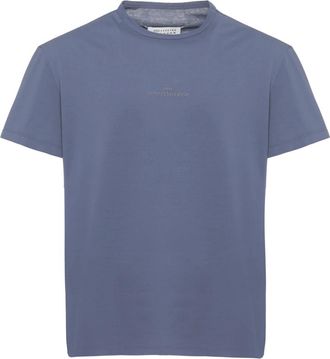 Maison Margiela Homme, Tops, Bleu, Taille: L T-shirt Logo Distorted