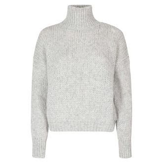 Roberto Collina Pull col roul&eacute; ML - Femme - Pulls - Gris - Taille: 38 FR