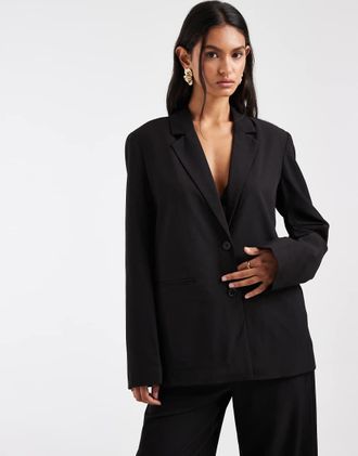 Pieces Blazer oversize densemble ajust&eacute; - Noir