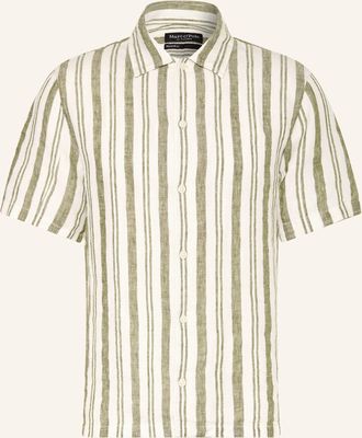 Marc O'Polo Marc Opolo Kurzarm-Hemd Regular Fit Aus Leinen gruen
