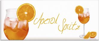 Artland ARTland Wanddeko Glasbilder Wandbild Glas Bild einteilig 125x50 cm Querformat Cocktails Früchte Obst Cocktailbar Aperol Spritz Getränke T5PI