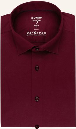 Olymp Jerseyhemd Level Five 24/Seven Body Fit rot