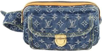 Louis Vuitton unisex, Pre-owned, Bleu, Taille: ONE Size Sac Banane en Denim Pre-owned