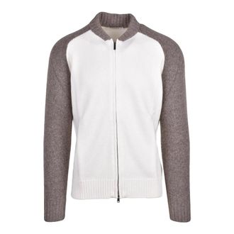 KANGRA Strickjacke mit Rei&szlig;verschluss - - Knitwear - Herren - Wei&szlig; - L