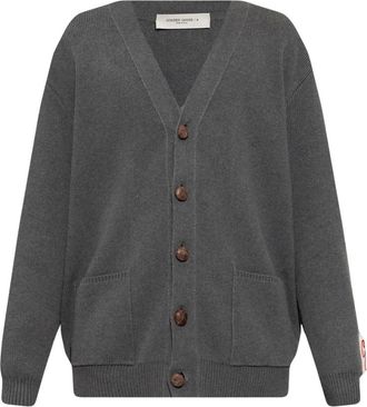 Golden Goose Homme, Pulls, Gris, Taille: M Cardigan avec logo