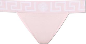 Versace Femme, Sous-v&ecirc;tements, Rose, Taille: 40 FR String en jersey de coton