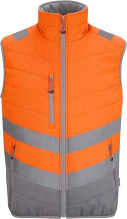 Regatta Professional Mens Hi-Vis Thermal Baffle Bodywarmer Herren Warnschutz 2-Ton, Orange, L