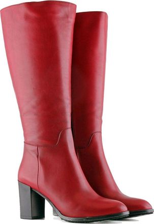 Jilsen Weitschaftstiefel Nina | XL Schaftweite 44 | Rot | Absatz 8 | Größe 40 | Weiter Schaft