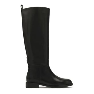 Kazar Klassische schwarze Stiefel mit flacher Sohle - - Shoes - Damen - Schwarzk - 40 EU