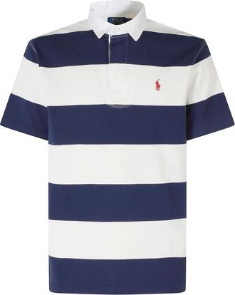 Polo Ralph Lauren Homme, Tops, Bleu, Taille: XL Short Sleeve Knit Rugby