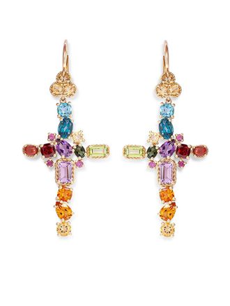 Dolce & Gabbana boucles doreilles en or 18ct ornées de pierres