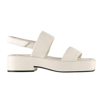 H&ouml;gl Beige Leder Flache Sandalen f&uuml;r Frauen - - Shoes - Damen - Beige - 39 EU