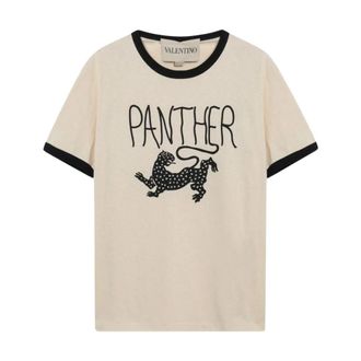 Valentino Panther Grafik T-Shirt - - Tops - Herren - Beige - XL
