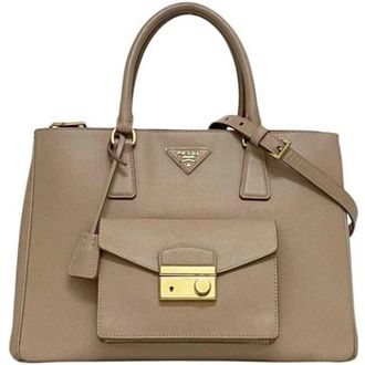 Prada Sac &agrave; main Vintage Pre-owned - Femme - Pre-owned - Beige - Taille: ONE Size