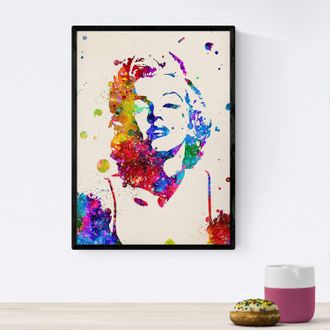 Nacnic Poster Bild Nacnic Kill Bill. Aquarell Design Poster mit Prominenten, Schauspielern, Musikern und bekannten Charakteren. A4-Format