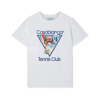 Casablanca La Joueuse T-Shirt - - Tops - Herren - Wei&szlig; - 2XL