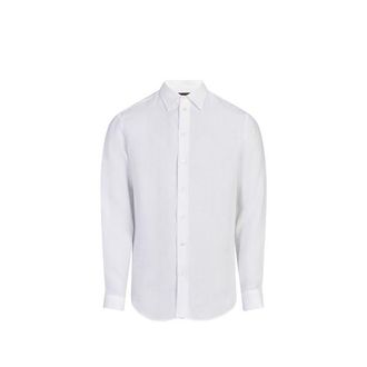 Emporio Armani Chemise droite en pur lin