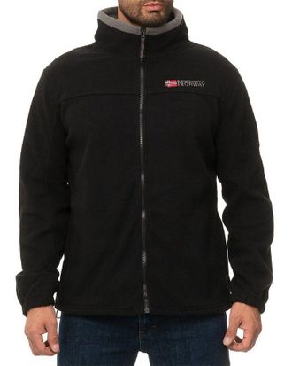 Geographical Norway Fleecejacke Herren Regular Fit Jacke batamazonie mit eingelassener Kapuze