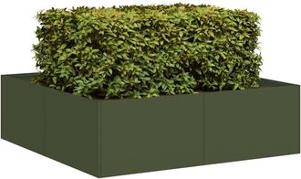 vidaXL Jardini&egrave;re vert olive 100x100x30 cm acier Vidaxl