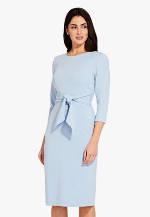Adrianna Papell Abendkleid Knit Crepe Tie Waist Sheath Edel, schlicht, zeitlose Eleganz