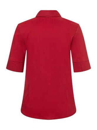 More & More Klassische Bluse schmale Halbarm-Bluse, Baumwollstretch