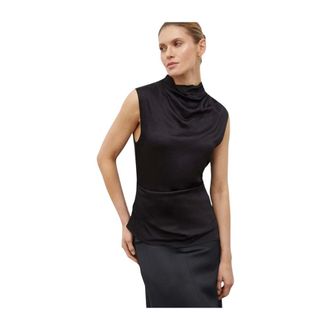 2nd Day 2Ndday - Portia TT - Satin Ease - Femme - Blouses et Chemises - Noir - Taille: 44 FR