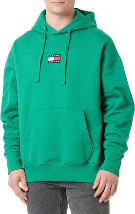 Tommy Jeans TJM Tommy Badge Hoodie Hoodies, Herren, Grün (Green Malachite), L