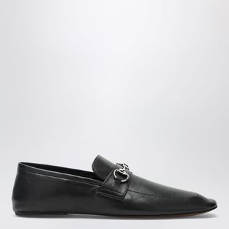 Gucci Schwarze Leder-Loafer mit Horsebit
