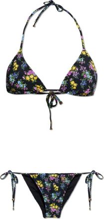 Dolce & Gabbana Femme, Maillots de bain, Noir, Taille: 44 FR Bikini triangle &agrave; imprim&eacute; floral
