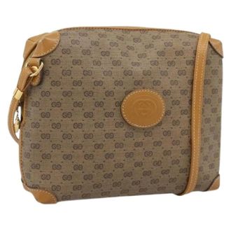 Gucci Sac bandouli&egrave;re vintage Gucci GG - Femme - Pre-owned - Brun - Taille: ONE Size