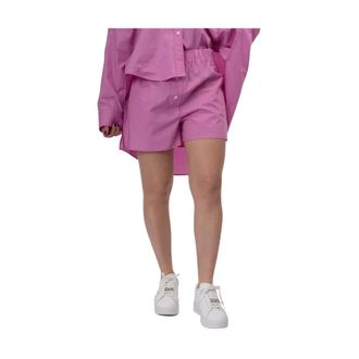Hinnominate Hinnominate, Femme, V&ecirc;tements de nuit et de d&eacute;tente, Rose, Taille: 36 FR Short Bermuda Oversize en Coton