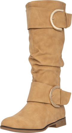 Elara Damen Stiefel Boots Schlupfstiefel Chunkyrayan JY1989 Khaki-41